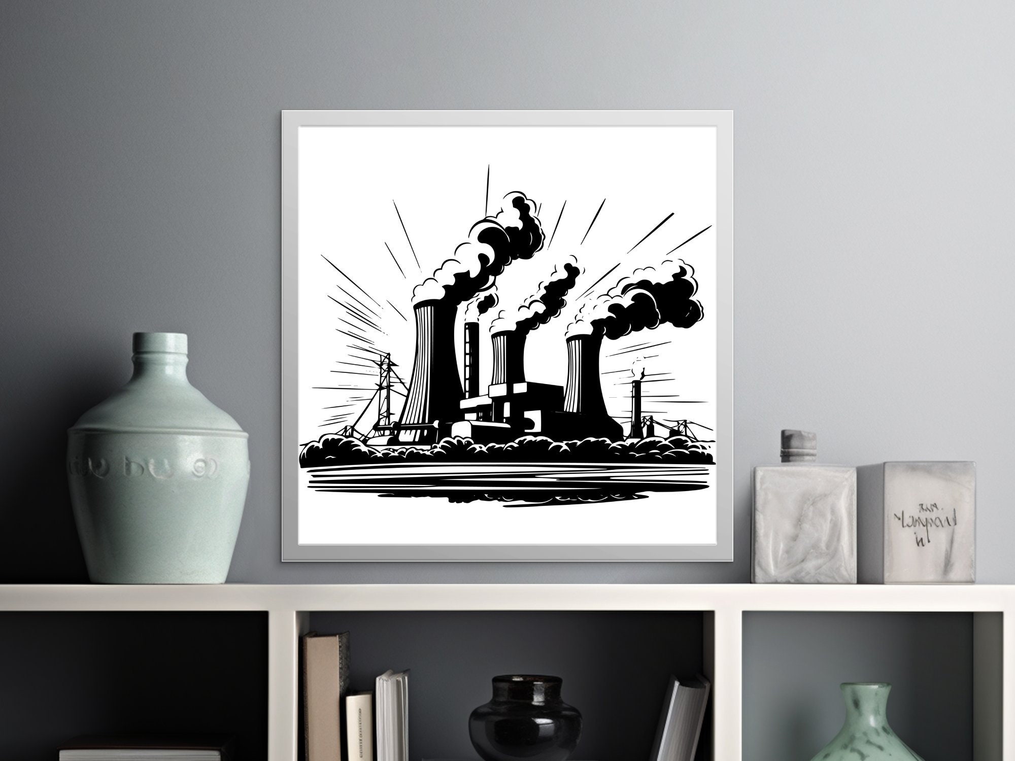 NUCLEAR POWER PLANT Svg, Nuclear Plant Reactor Svg Files for Cricut ...