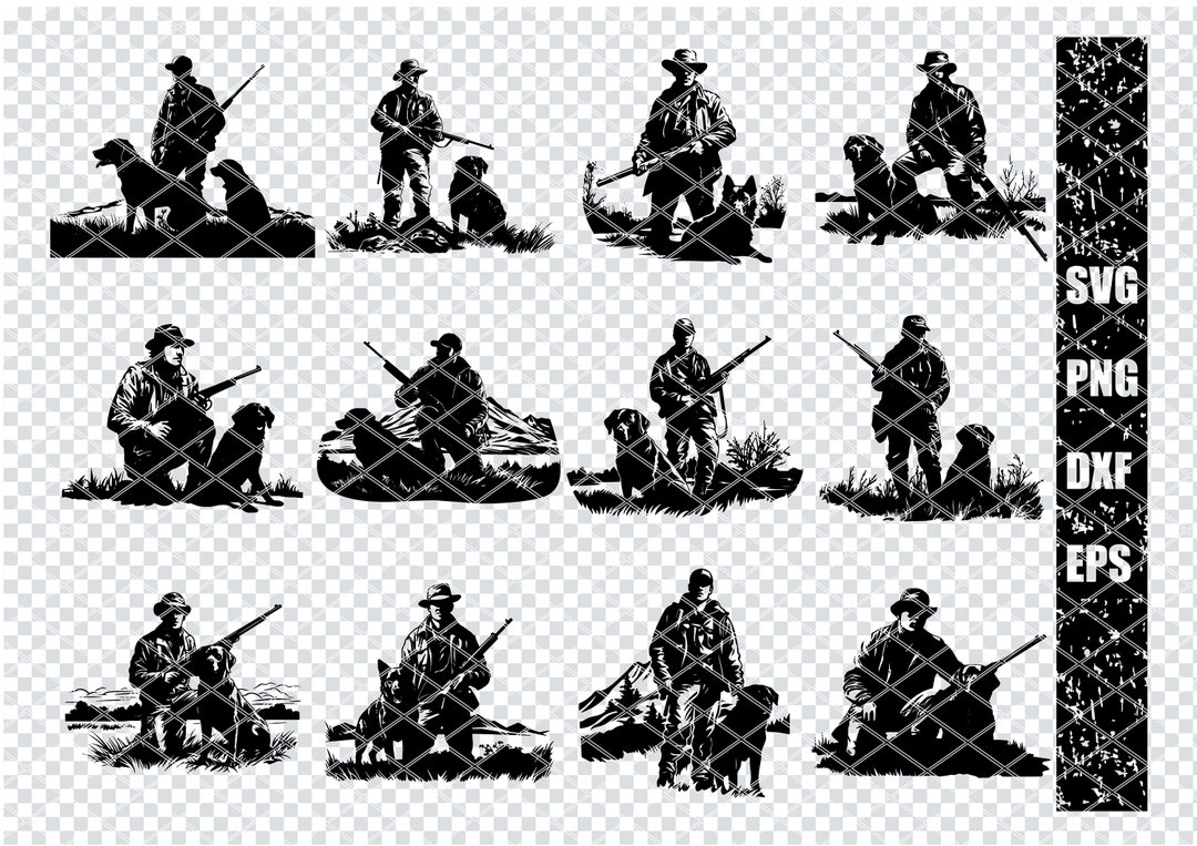 HUNTER With DOG SVG, Man Hunting Svg Files for Cricut, Hunting With Dog ...