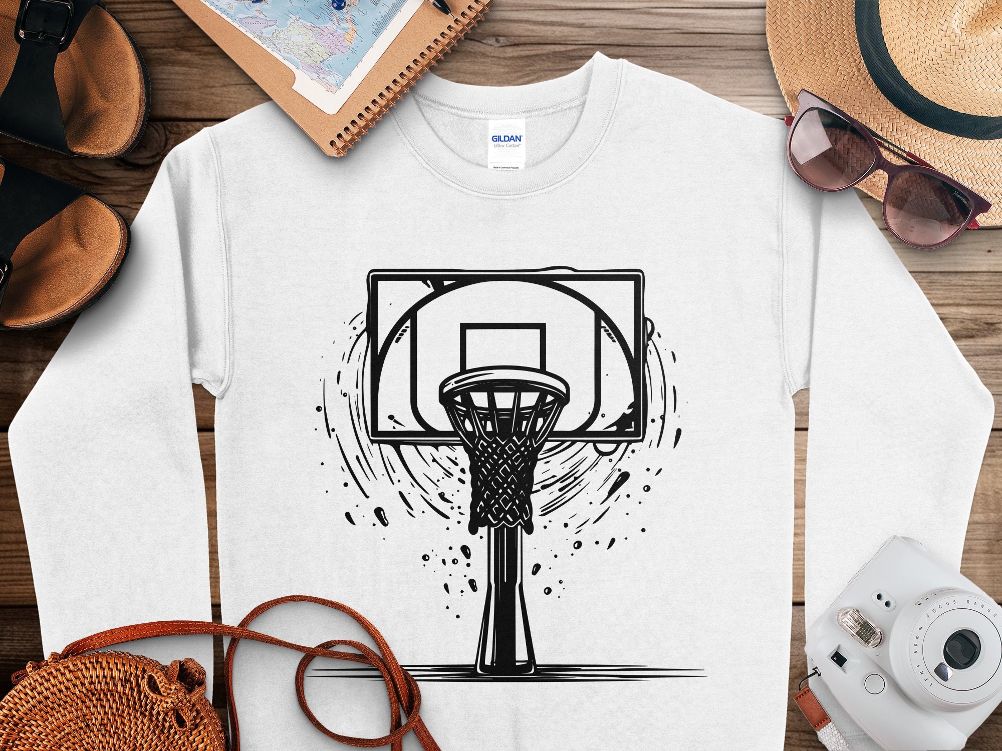 BASKETBALL HOOP SVG, Basketball Rim Net Svg Files for Cricut, Slam Dunk ...