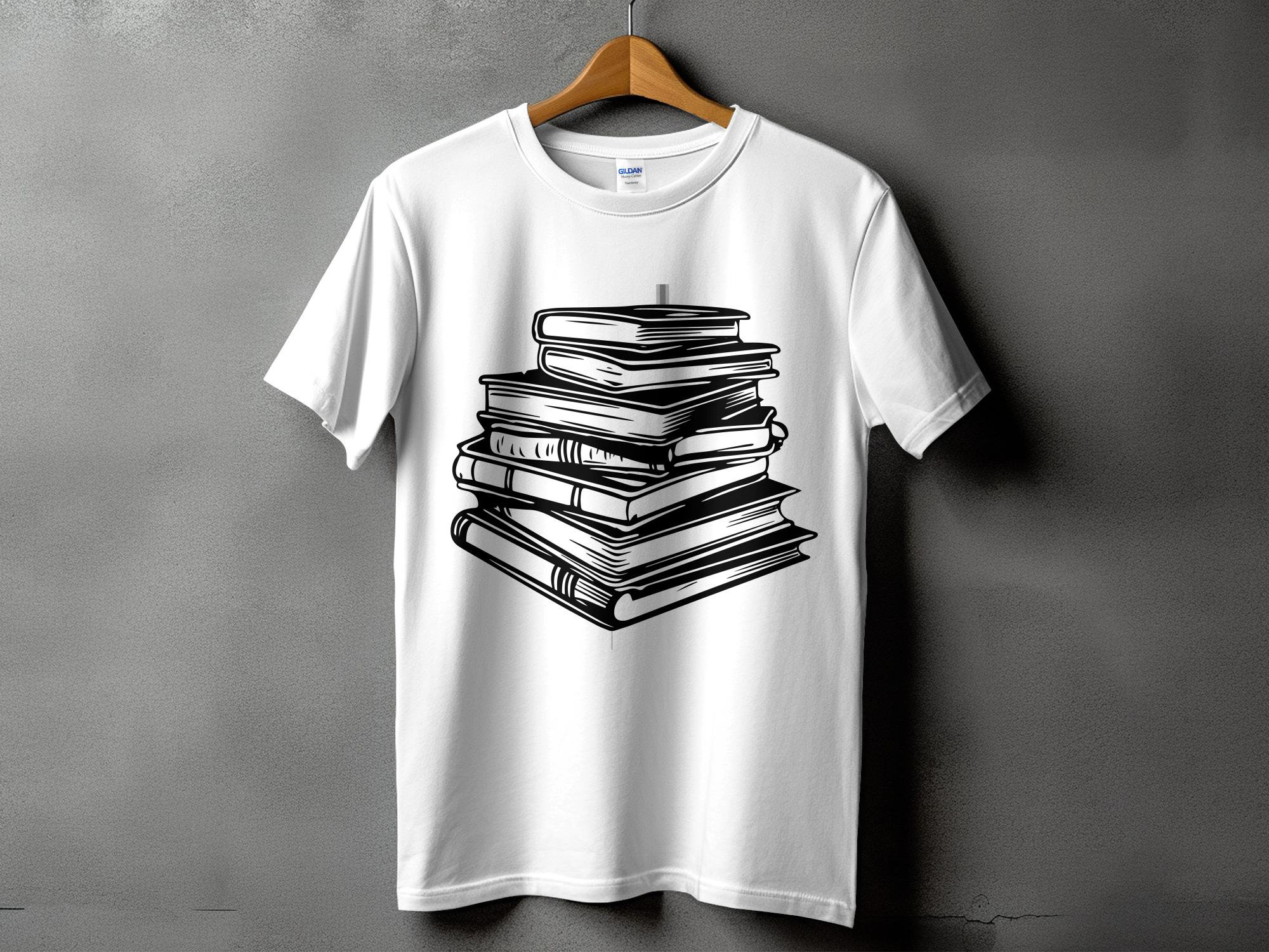 BOOK STACK TOWER Svg, Book Pile Svg Files for Cricut, Library Book ...