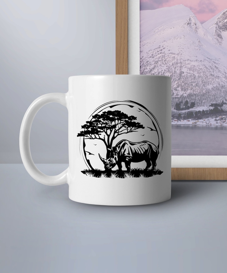 AFRICAN RHINOCEROS SVG, Indian Rhino Svg Files for Cricut, Sumatra ...