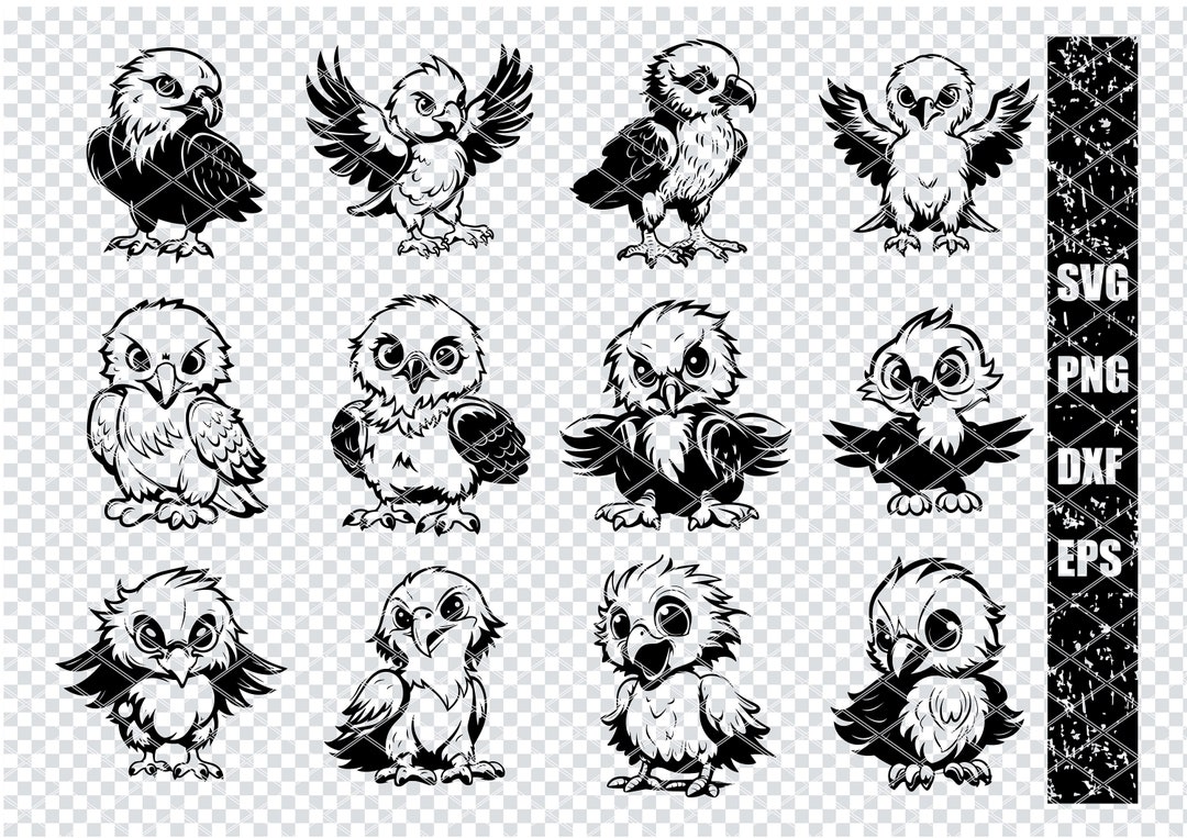 CUTE BABY EAGLE Svg, Eagle Hatchling Svg Files for Cricut, Adorable ...