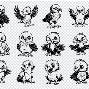 CUTE BABY EAGLE Svg, Eagle Hatchling Svg Files for Cricut, Adorable ...
