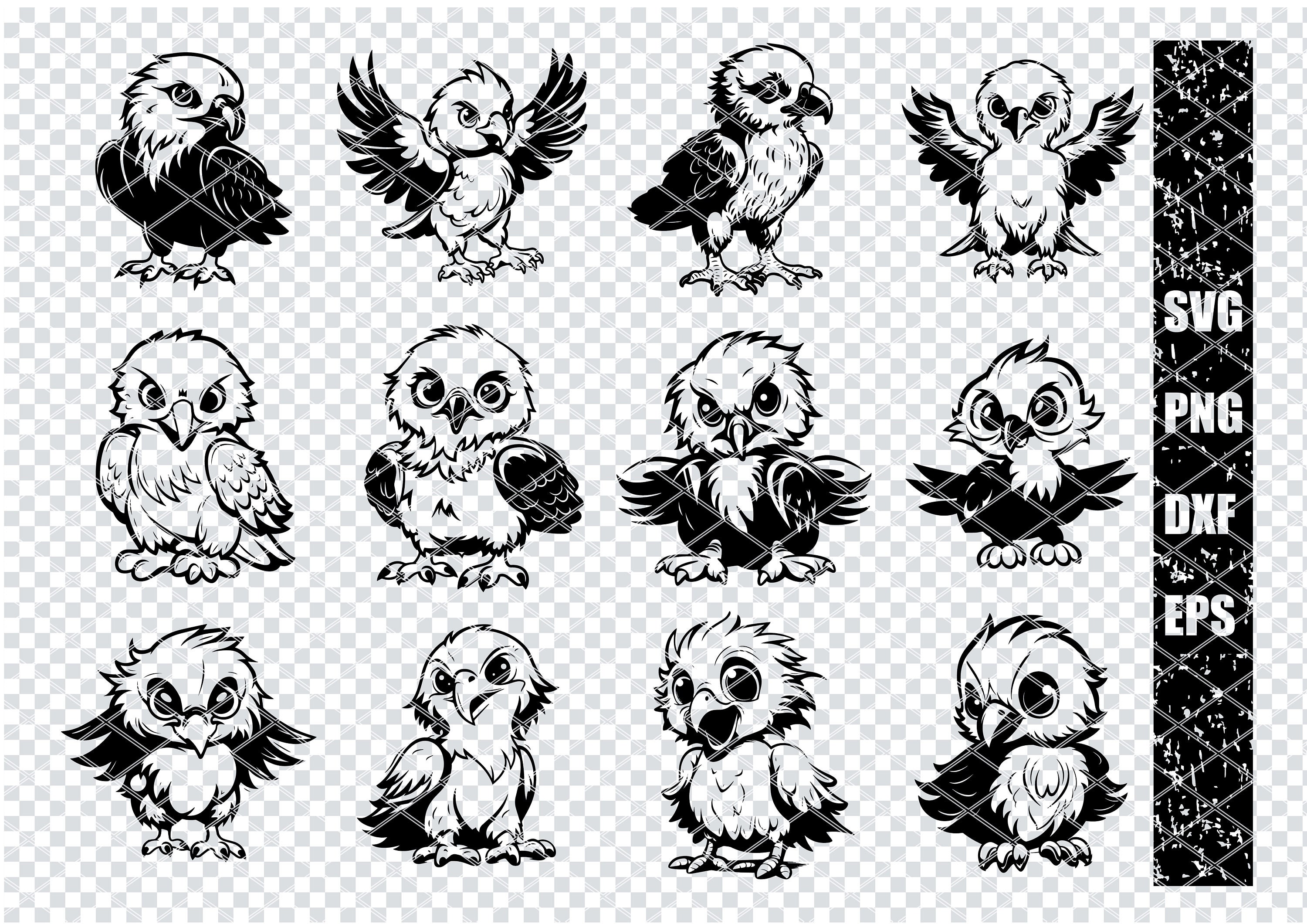 CUTE BABY EAGLE Svg, Eagle Hatchling Svg Files for Cricut, Adorable ...