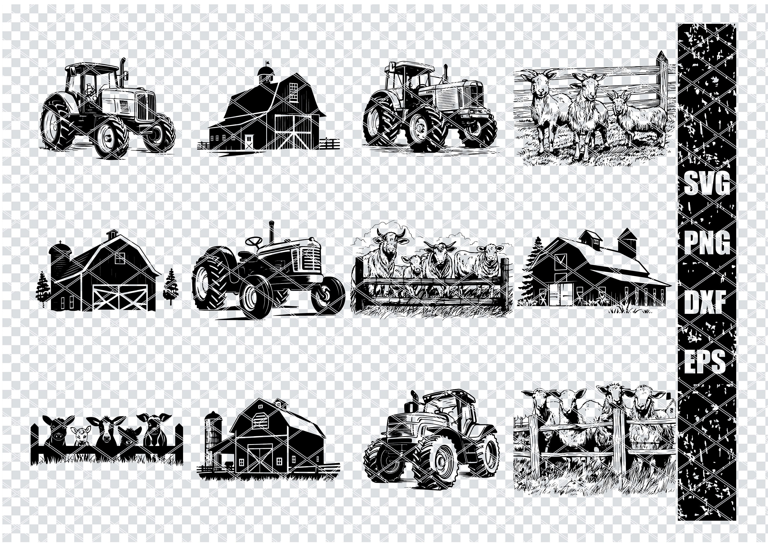 FARM SVG, FARM Svg Files for Cricut, Farm Animals Clipart, Laser Cut ...