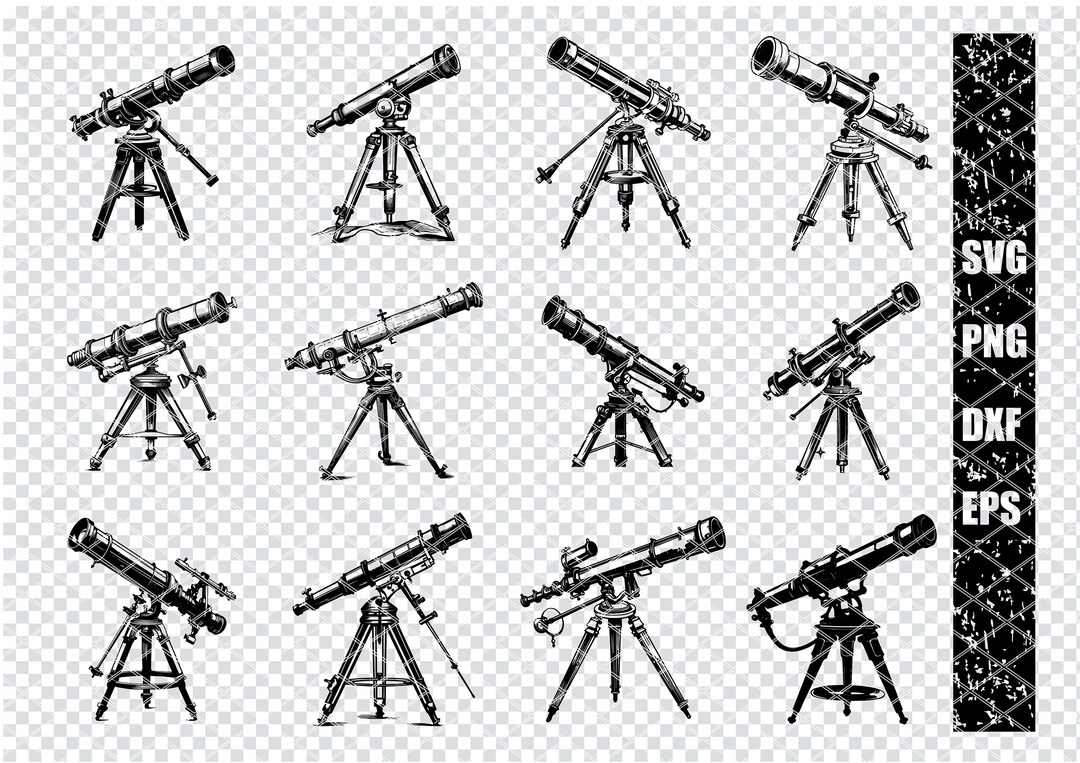 OLD TELESCOPE SVG, Stargazing Telescope Svg Files for Cricut, Skywatch ...