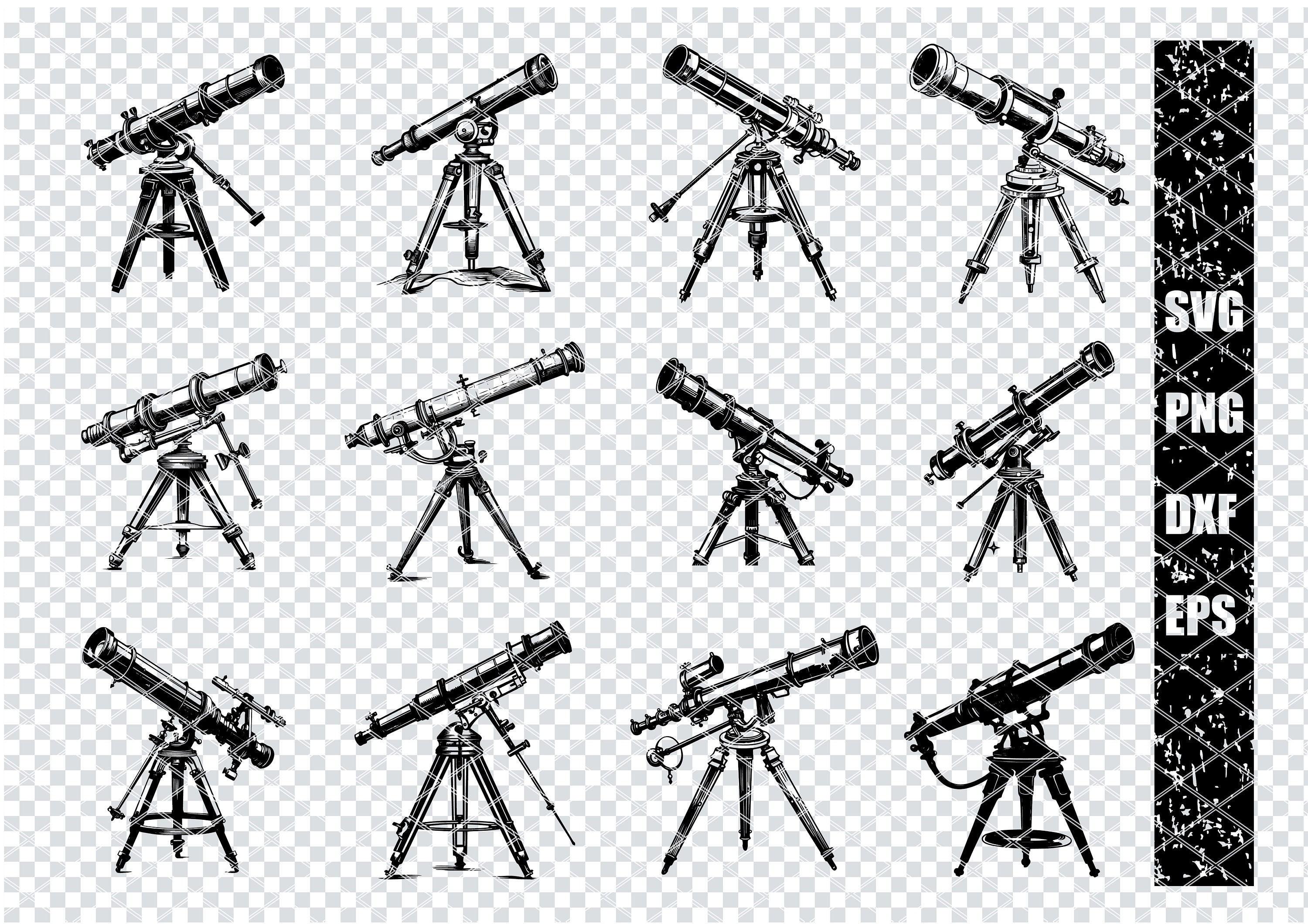 OLD TELESCOPE SVG, Stargazing Telescope Svg Files for Cricut, Skywatch ...