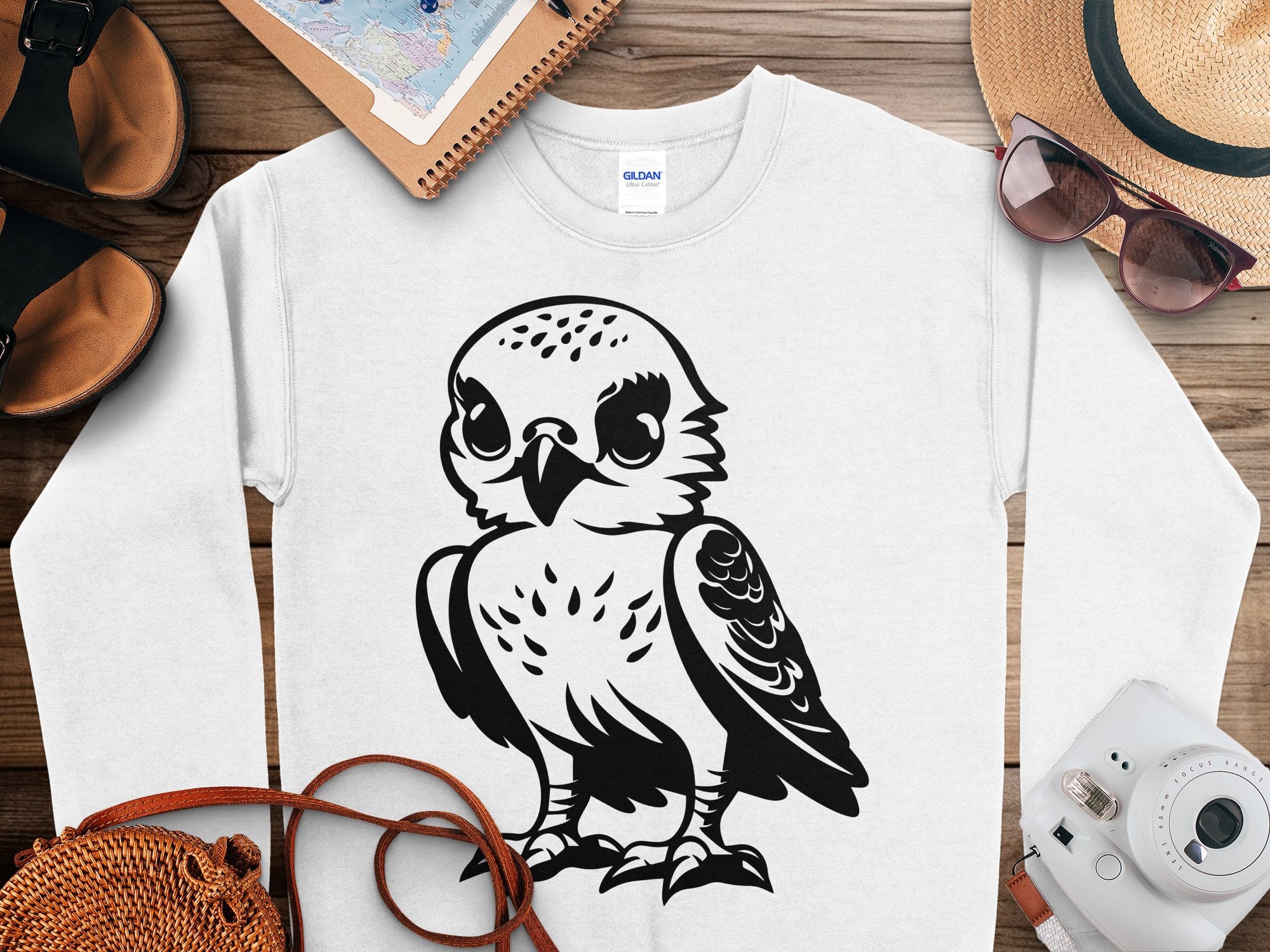 CUTE BABY FALCON Svg, Falcon Hatchling Svg Files for Cricut, Adorable ...