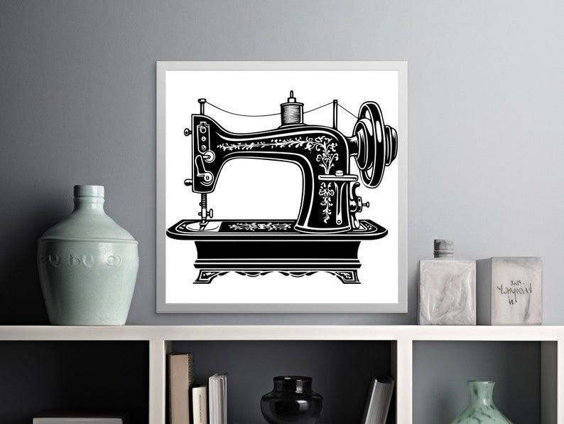 VINTAGE SEWING MACHINE Svg, Antique Sewing Machine Svg Files for Cricut ...