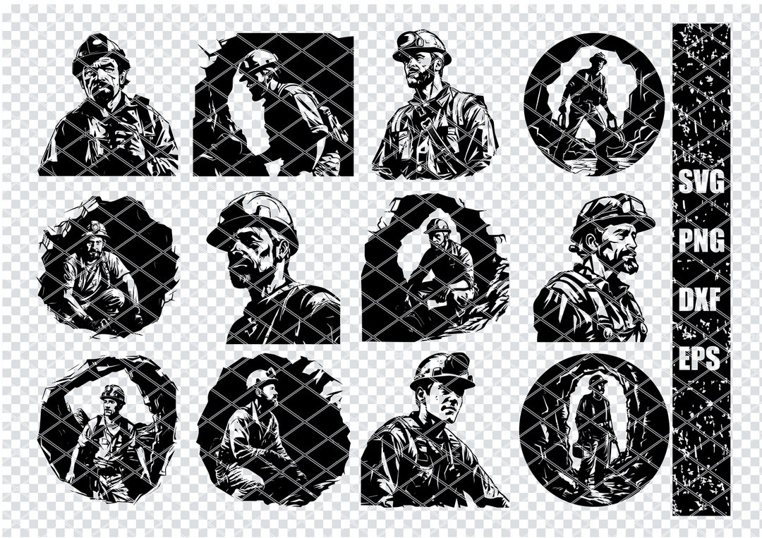 MINER PROSPECTOR SVG, Coal Prospector Svg Files for Cricut, Gold Miner ...