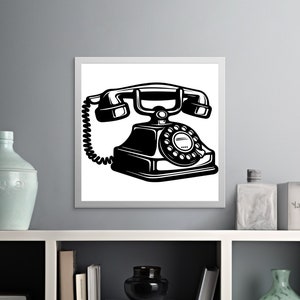 VINTAGE TELEPHONE Svg, Classic Telephone Svg Files for Cricut, Retro ...