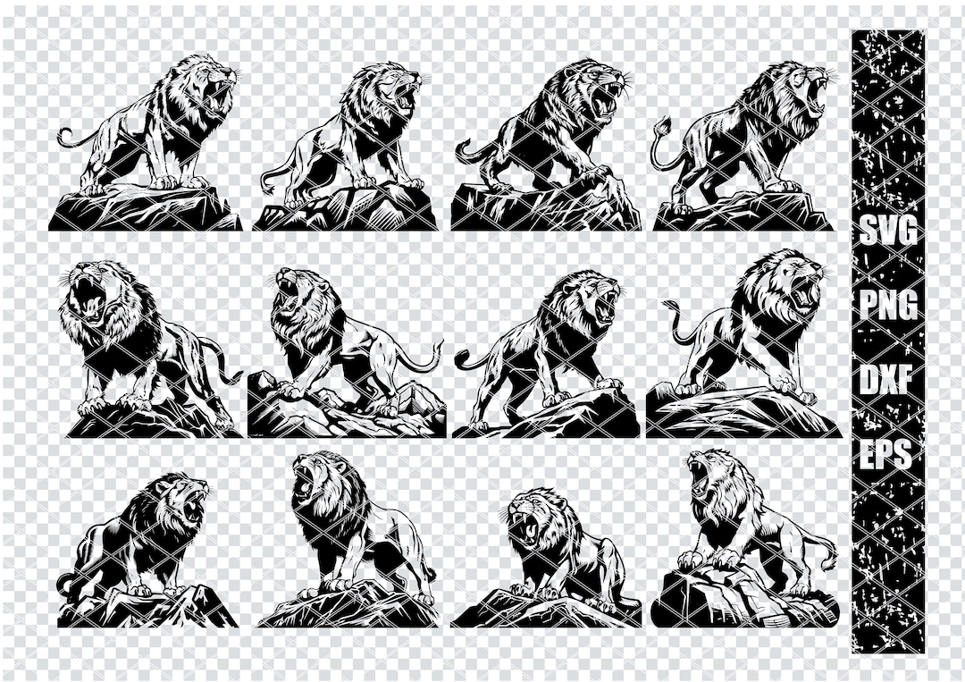 LION ALPHA ROAR Svg, Lion Jungle King Svg Files for Cricut, Big African ...