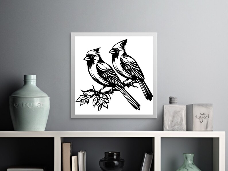 CARDINAL BIRD PAIR Svg, Mating Cardinal Season Svg Files for Cricut ...