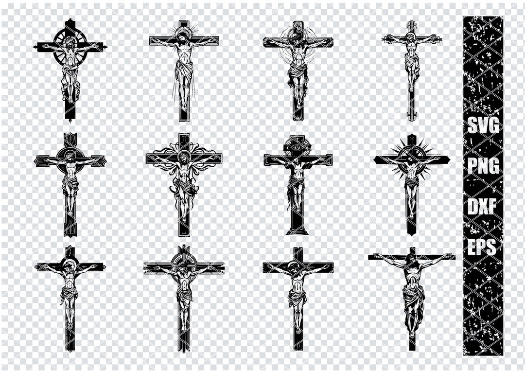 JESUS CRUCIFIX CROSS Svg, Cross Religious Crucifix Svg Files for Cricut ...