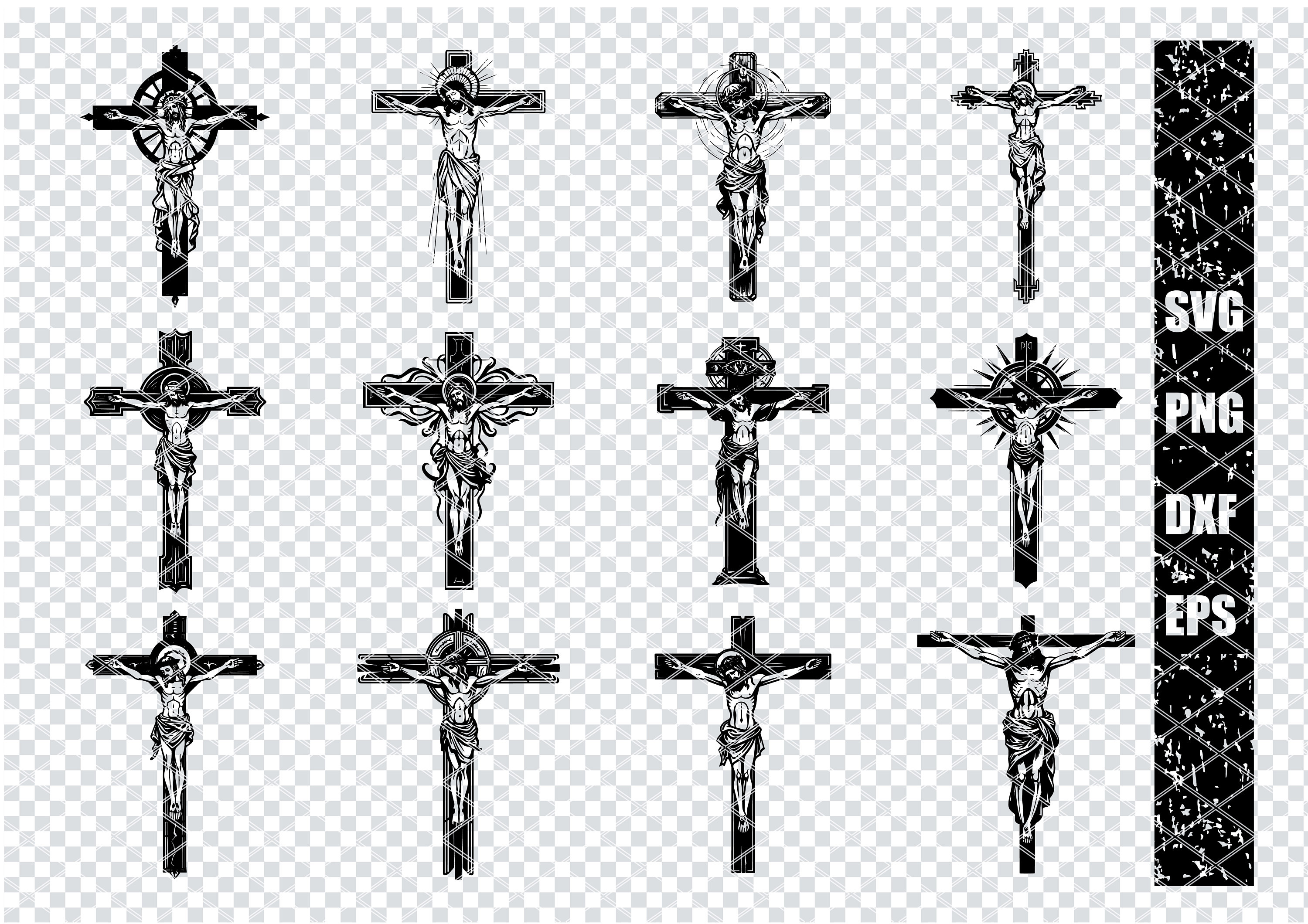 JESUS CRUCIFIX CROSS Svg, Cross Religious Crucifix Svg Files for Cricut ...