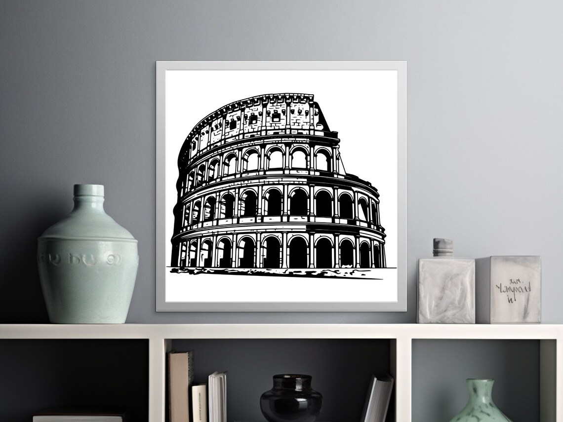 ANCIENT ROMAN COLOSSEUM Svg, Colosseum Arena Svg Files for Cricut, Rome ...