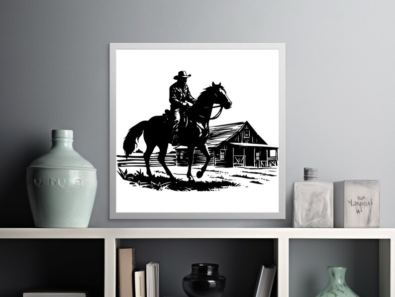 RUSTIC BARN COWBOY Svg, Western Cowboy Svg Files for Cricut, Farm Ranch ...