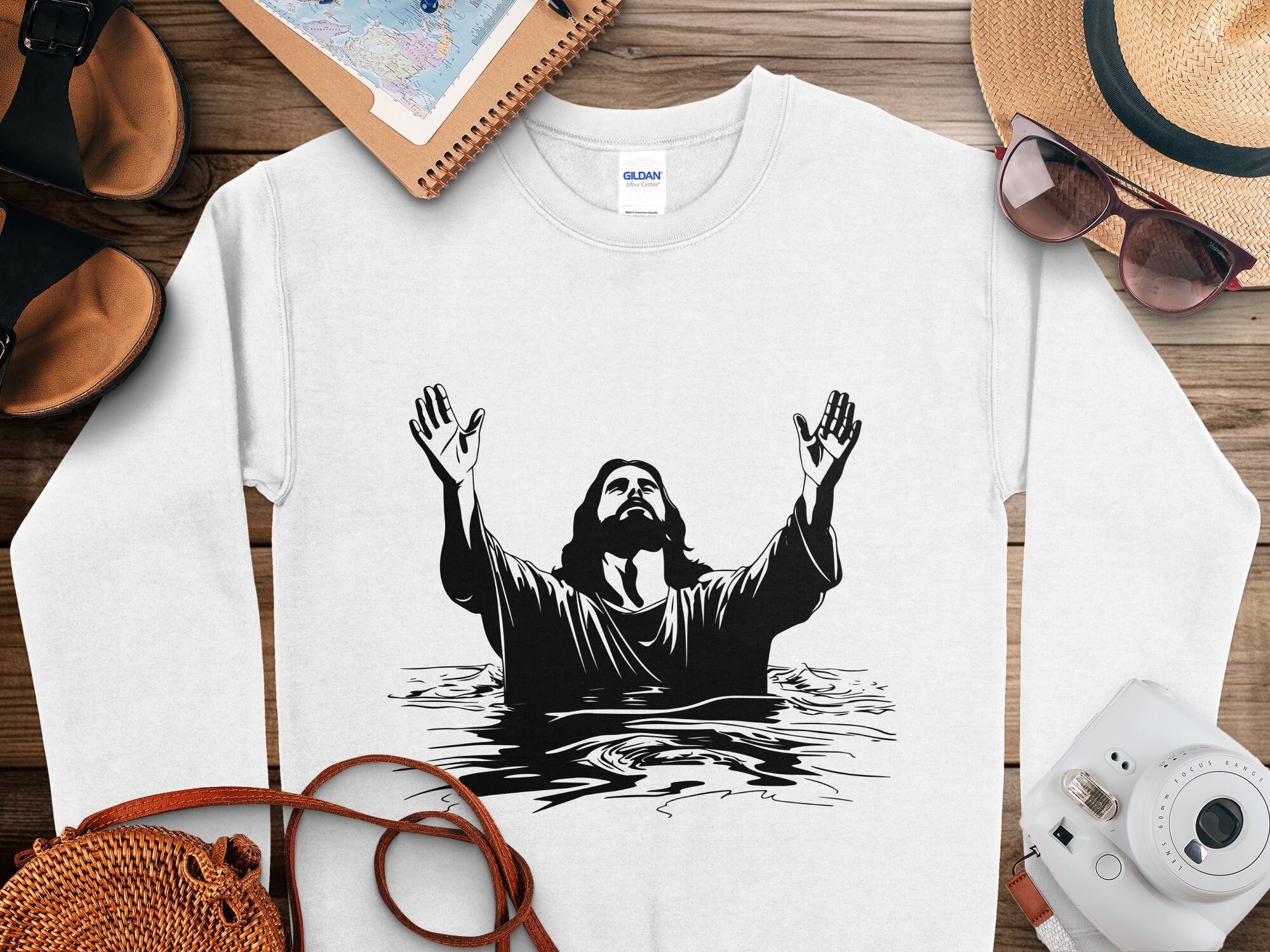 JESUS CHRIST on WATER Svg, Jesus Christ Messiah Svg Files for Cricut ...