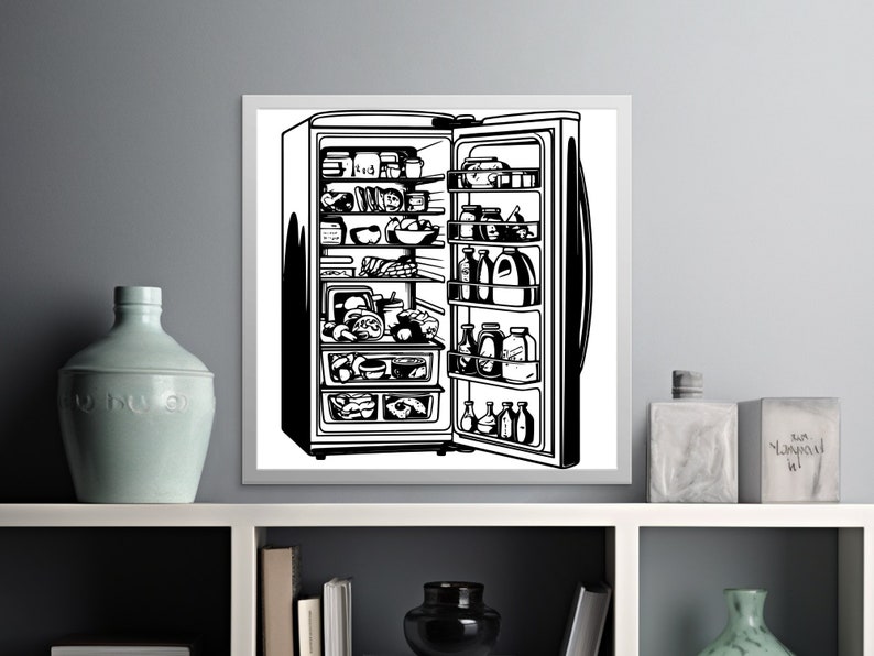 FRIDGE FOOD SVG, Refrigerator Svg Files for Cricut, Fridge Freezer ...