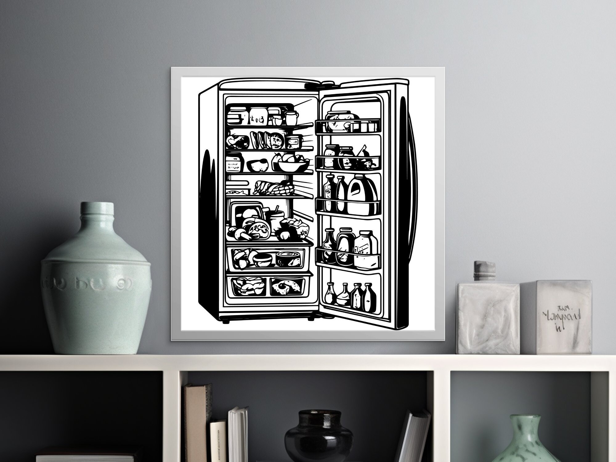 FRIDGE FOOD SVG, Refrigerator Svg Files for Cricut, Fridge Freezer ...