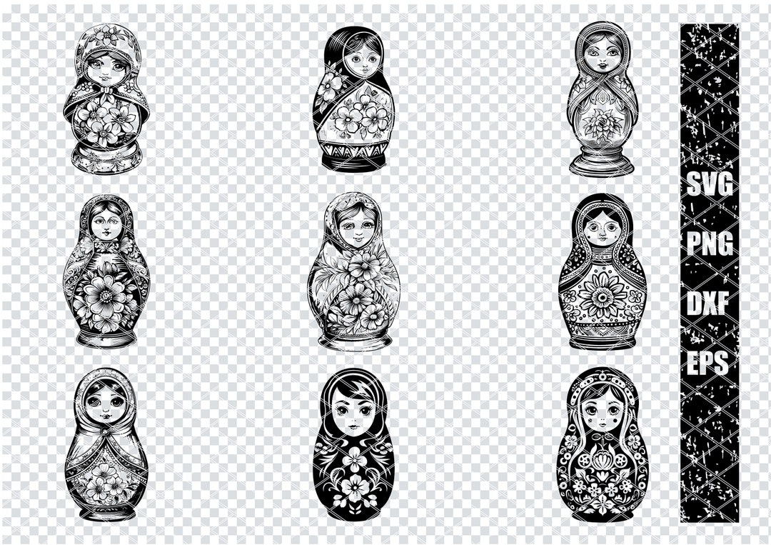 MATRYOSHKA DOLL SVG, Matryoshka Doll Svg Files for Cricut, Matryoshka ...
