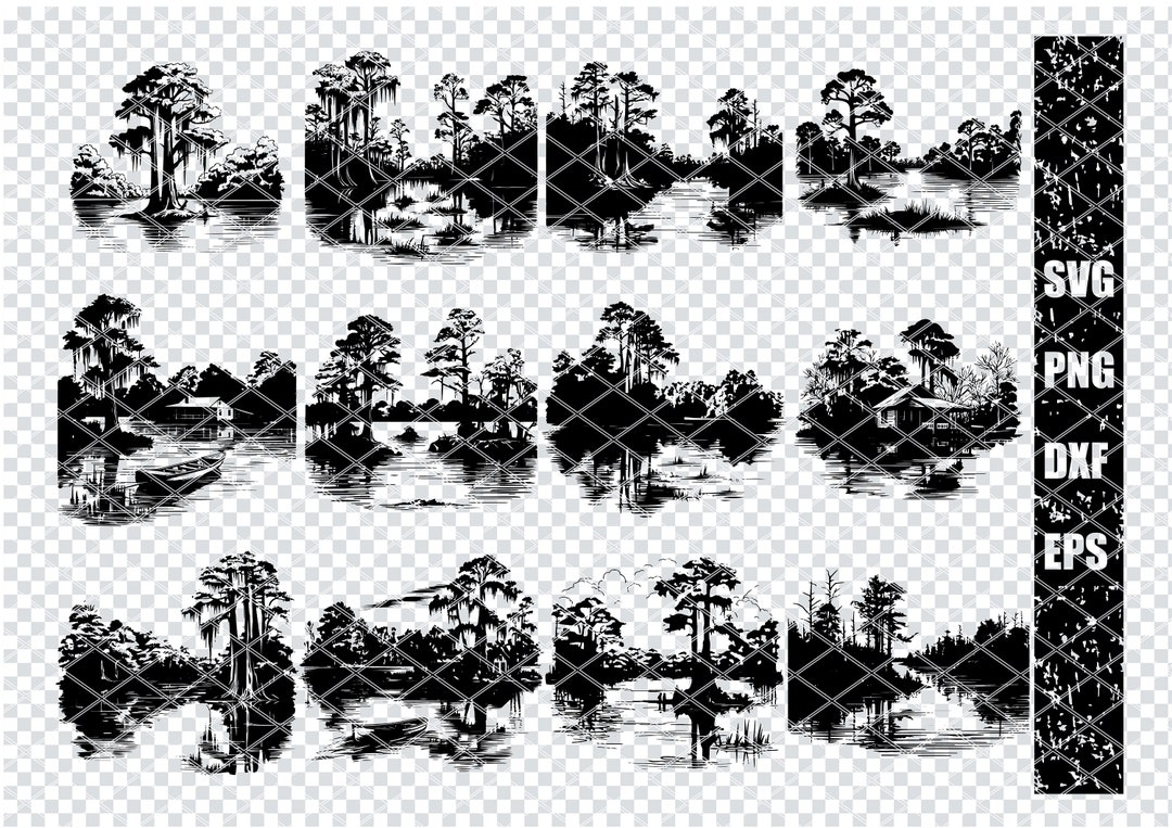 CADDO LAKE SWAMP Svg, Caddo Bald Cypress Tree Svg Files for Cricut ...
