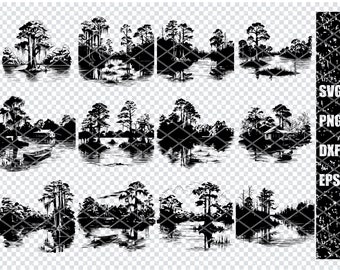 BALD CYPRESS TREE Svg, Swamp Cypress Tree Svg Files for Cricut, Wetland ...