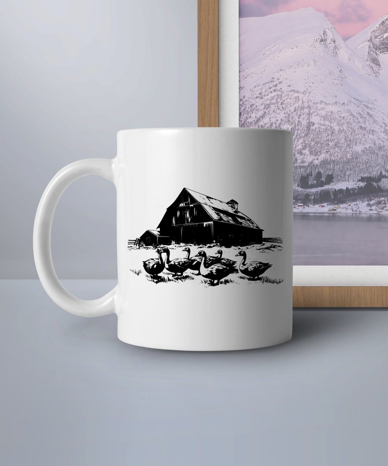 RUSTIC BARN GEESE Svg, Rustic Barn Goose Svg Files for Cricut, Old Farm ...