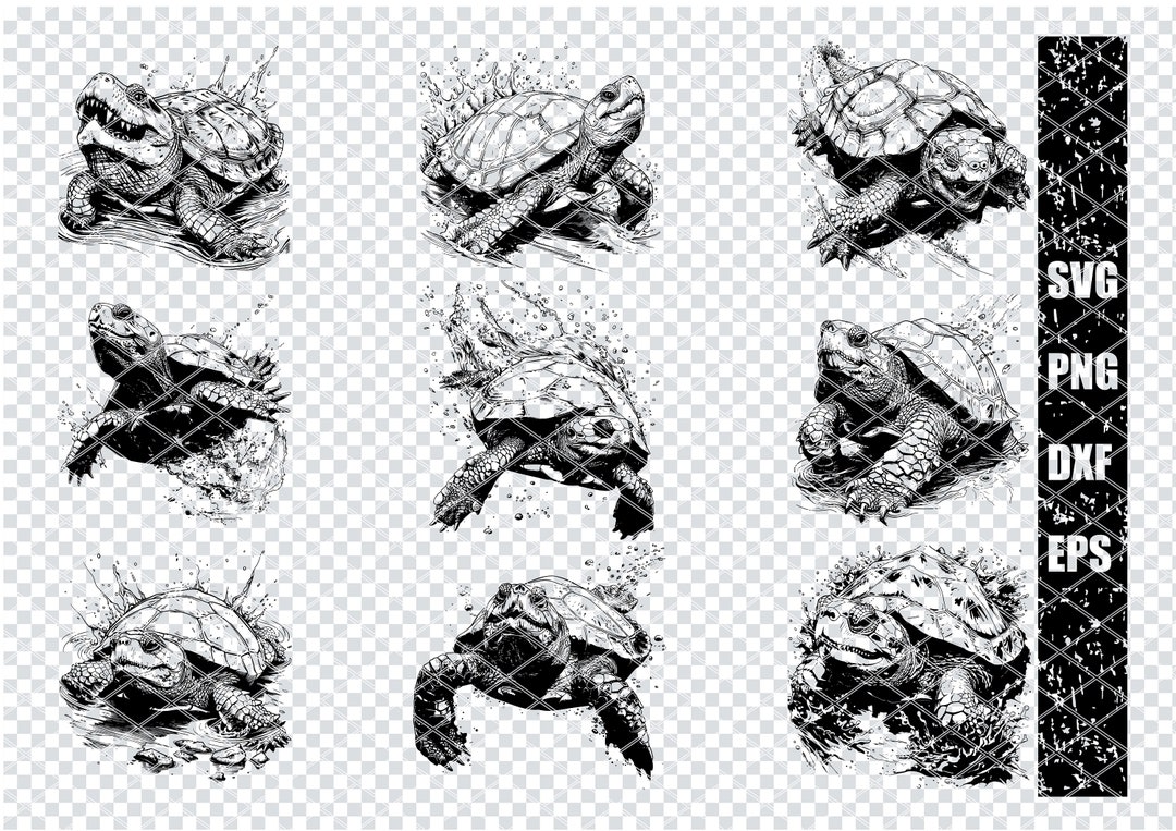 ALLIGATOR SNAPPING TURTLE Svg, Snapping Turtle Svg Files for Cricut ...