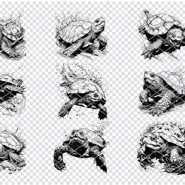 Snapping Turtle Svg - Etsy