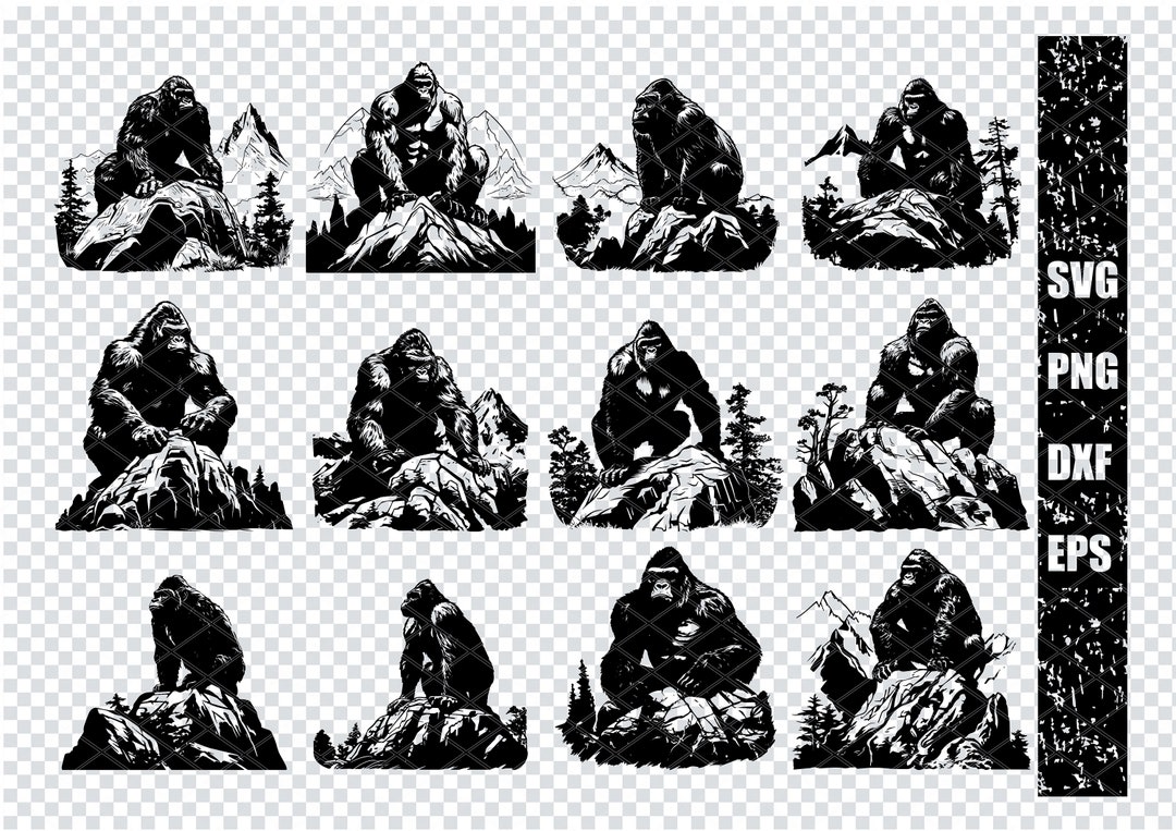 SILVERBACK GORILLA SVG, Silverback Gorilla Svg Files for Cricut ...