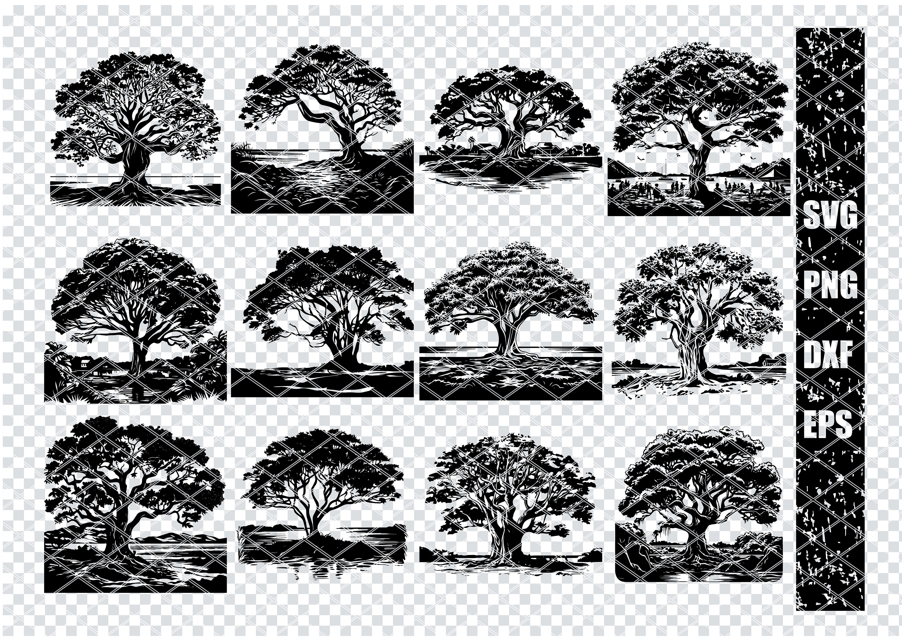 LAHAINA BANYAN TREE Svg, Hawaii Banyan Tree Svg Files for Cricut ...