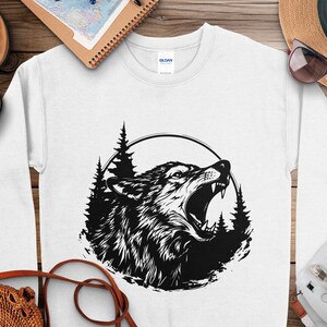 ALPHA WOLF HOWL Svg, Wild Wolf Howl Svg Files for Cricut, Wolf Predator ...