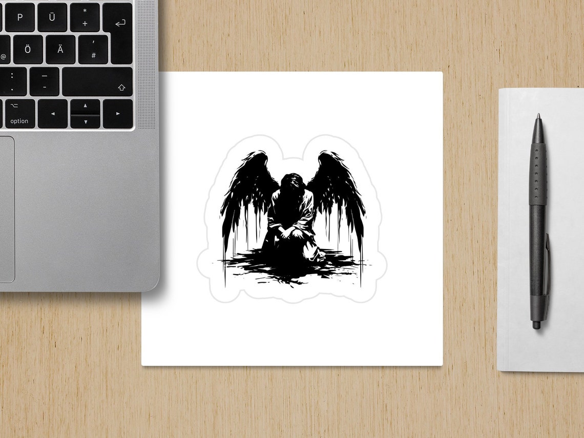 GRIEVING ANGEL SVG, Weeping Angel Svg Files for Cricut, Sad Angel ...