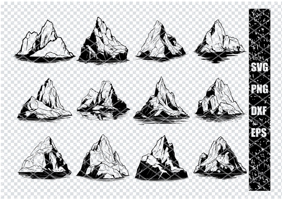 MASSIVE GLACIAL ICEBERG Svg, Polar Glacial Iceberg Svg Files for Cricut ...