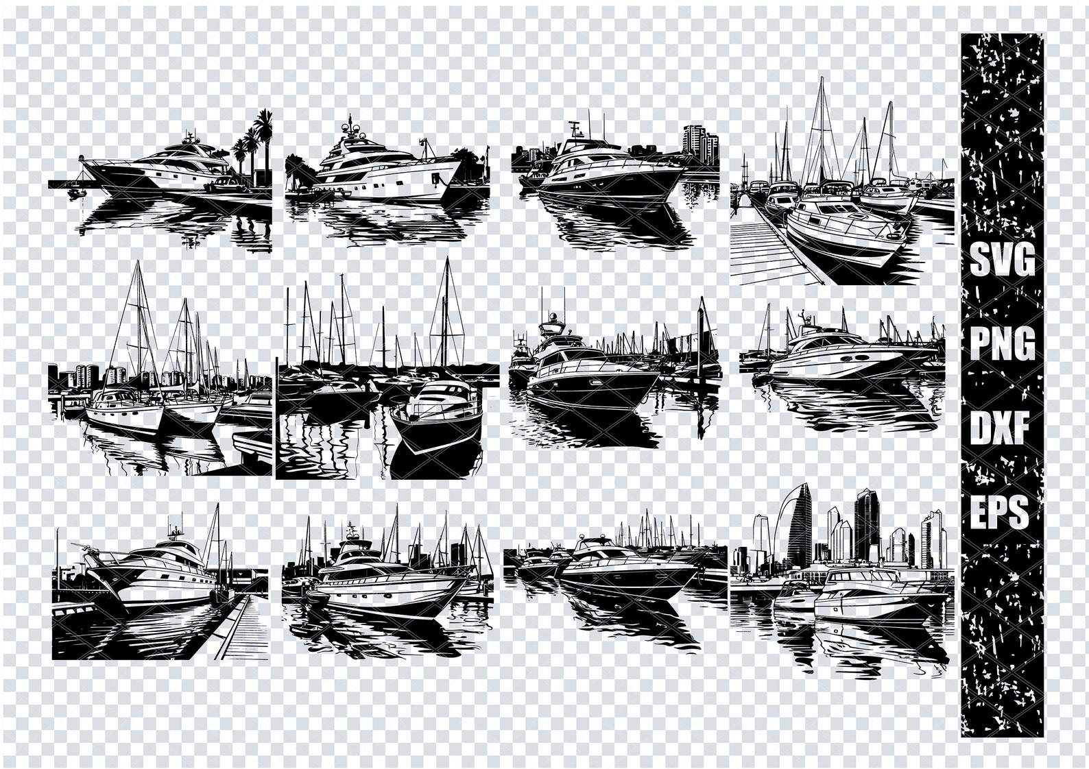 YACHT in PORT SVG, Luxury Yacht Svg Files for Cricut, Luxury Yacht Svg ...
