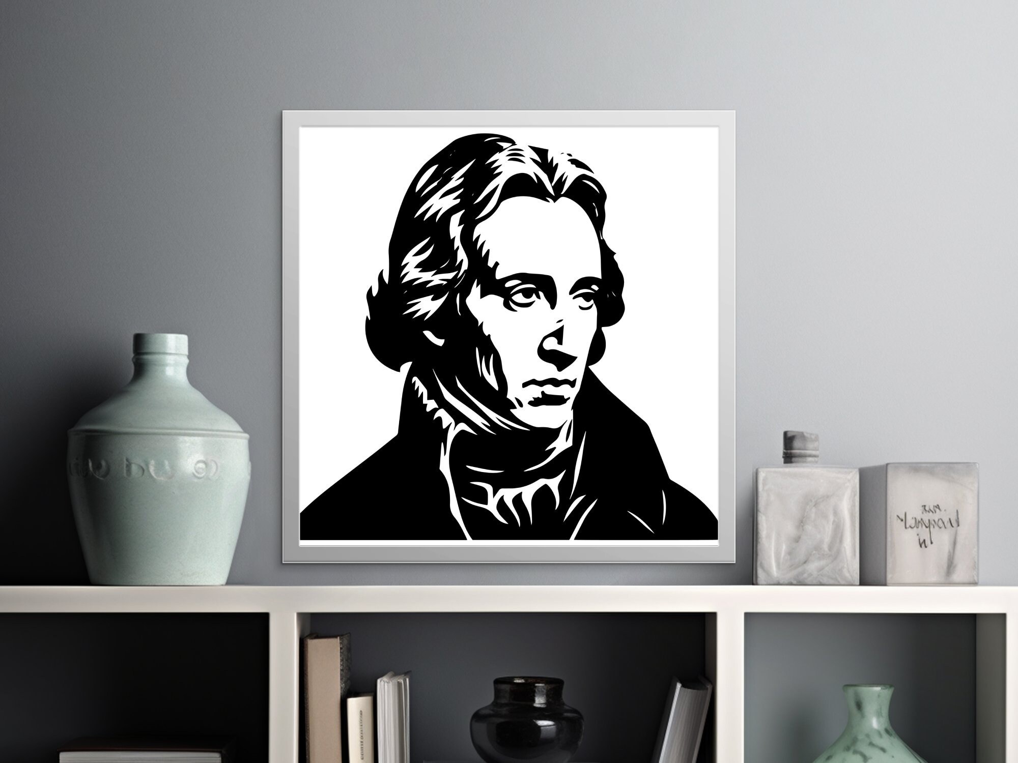 FREDERIC CHOPIN PORTRAIT Svg, Frederic Chopin Portrait Svg Files for ...
