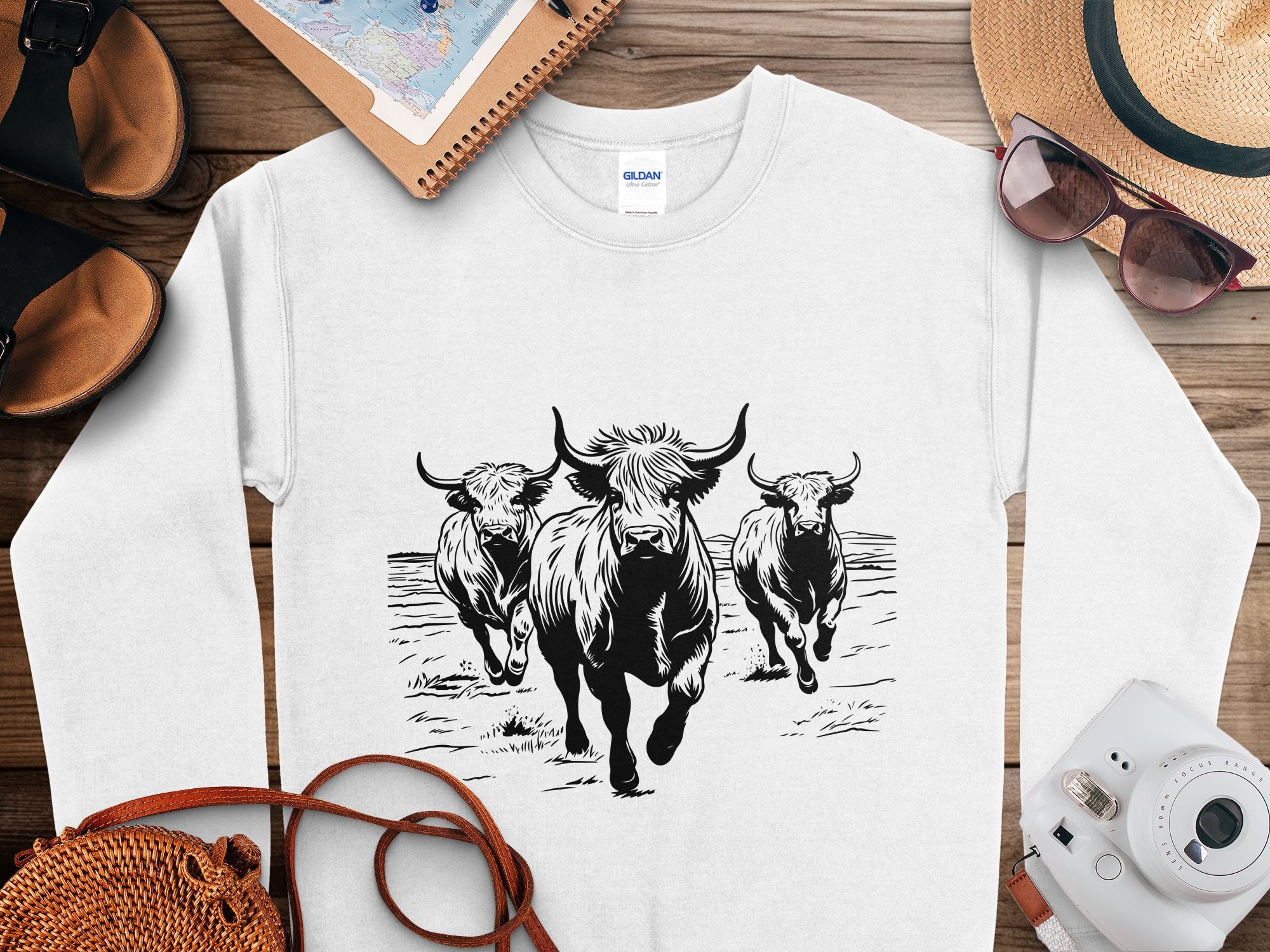 RUNNING HIGHLAND COW Svg, Running Highland Cattle Svg Files for Cricut ...