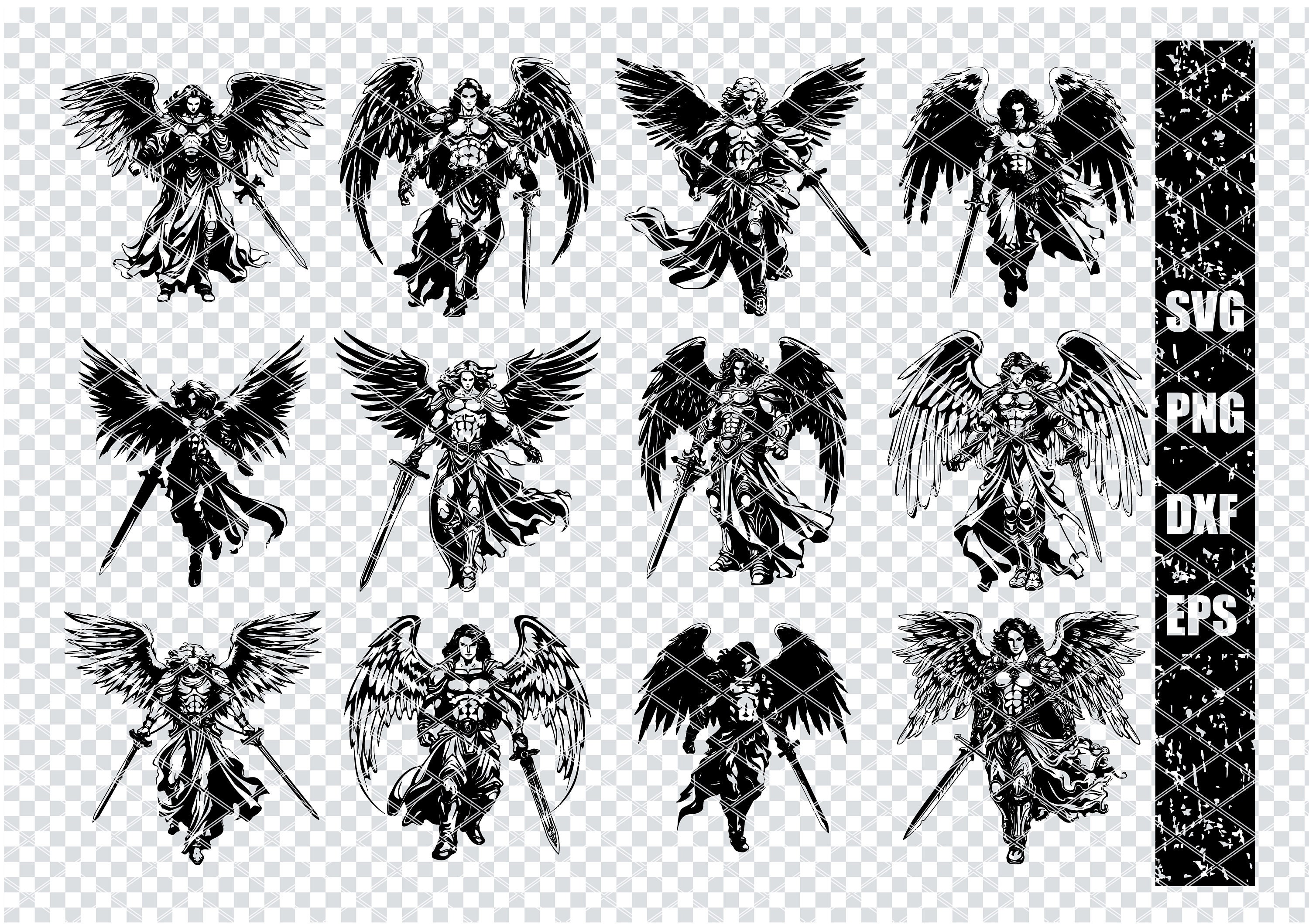 ARCHANGEL WARRIOR SVG, Sacred Divine Angel Svg Files for Cricut, Angel ...