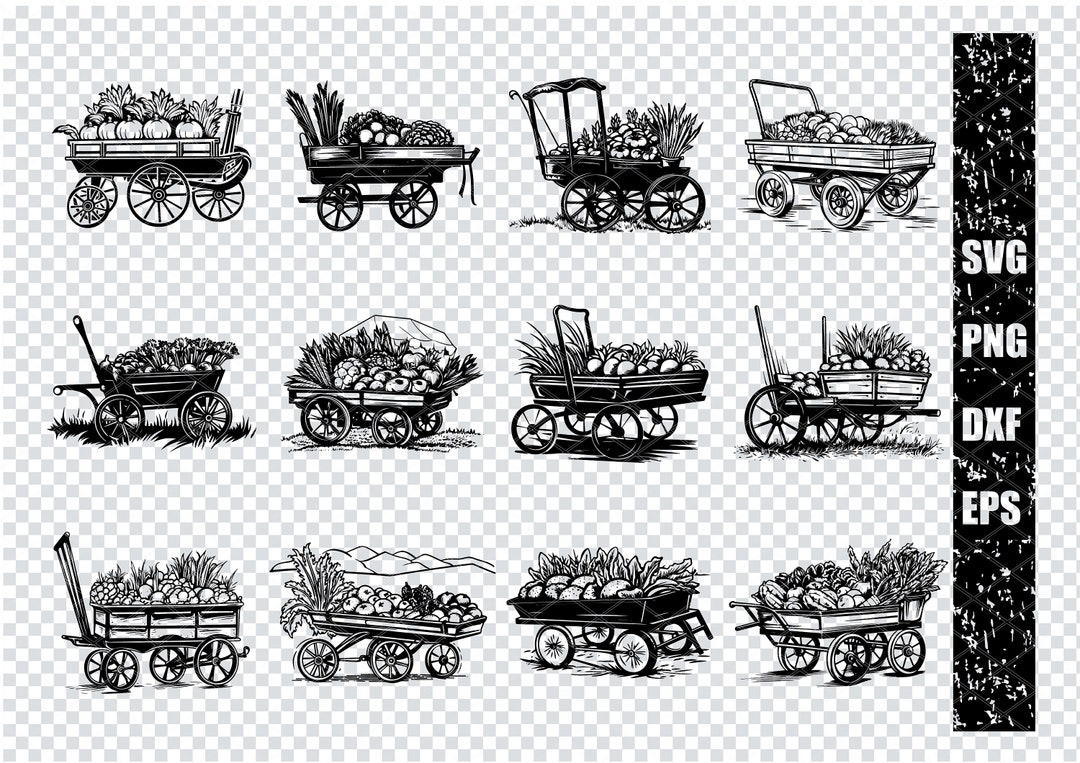 FRESH PRODUCE CART Svg, Veggie Cart Svg Files for Cricut, Homegrown ...