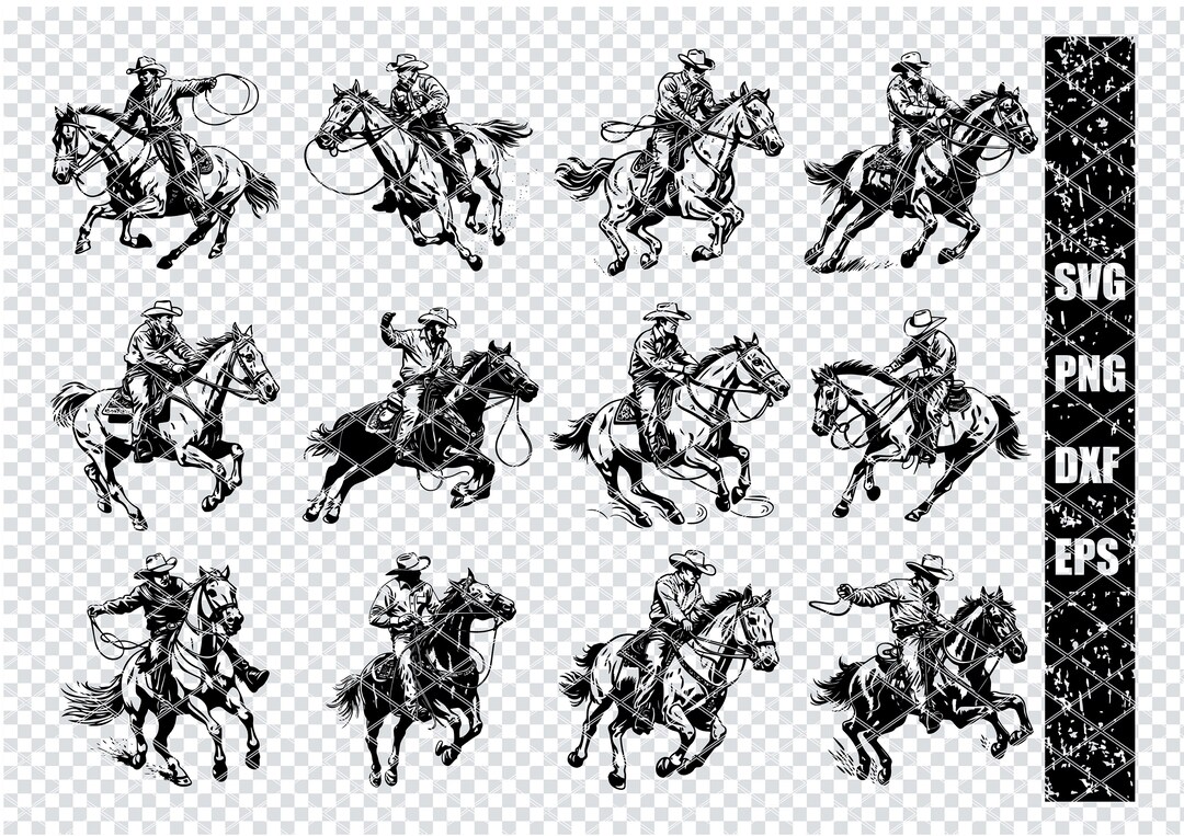 ROPING RODEO COWBOY Svg, Western Roping Rodeo Svg Files for Cricut ...