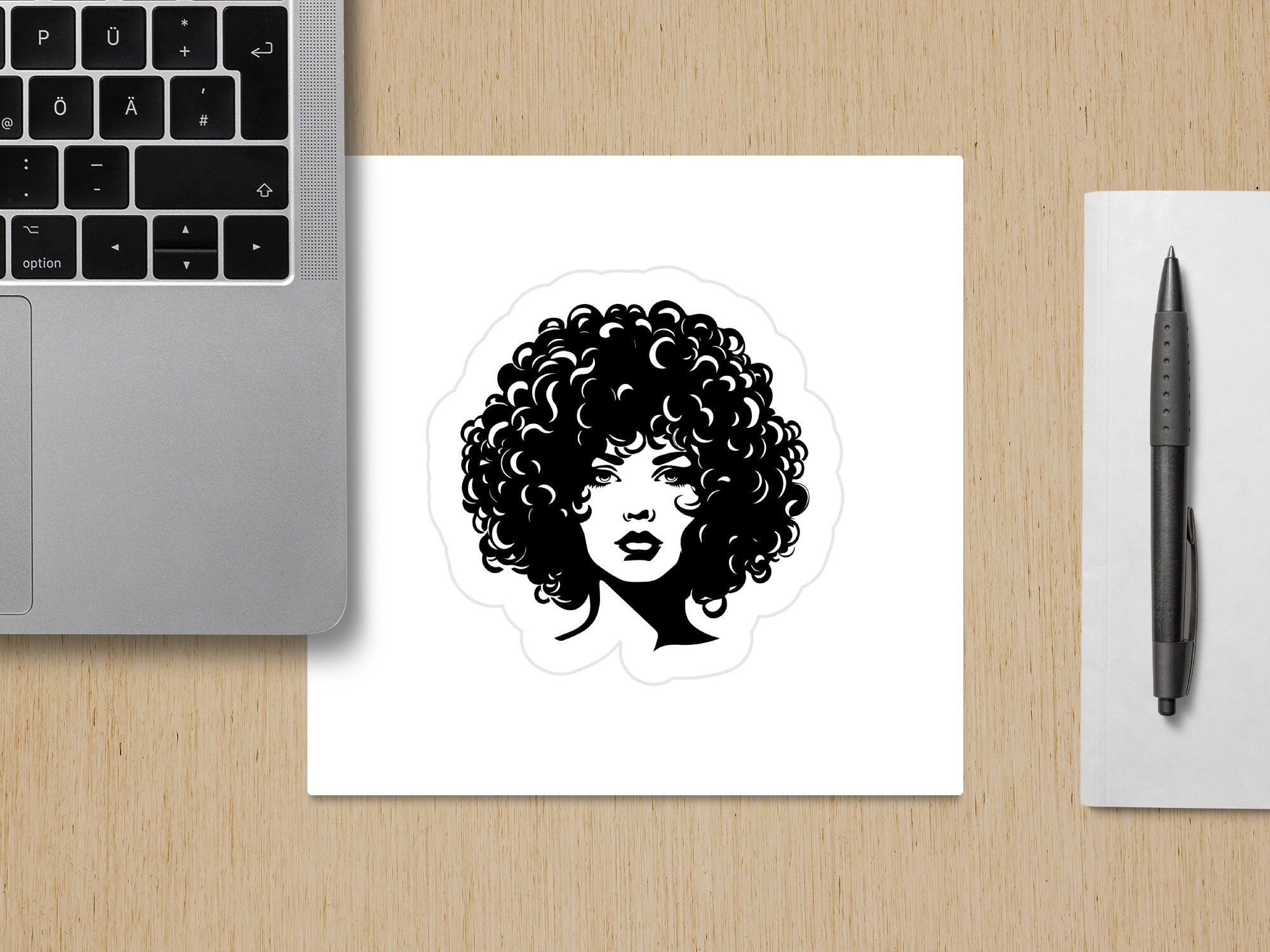 CURLY HAIRED WOMAN Svg, Curly Wavy Locks Svg Files for Cricut, Curly ...