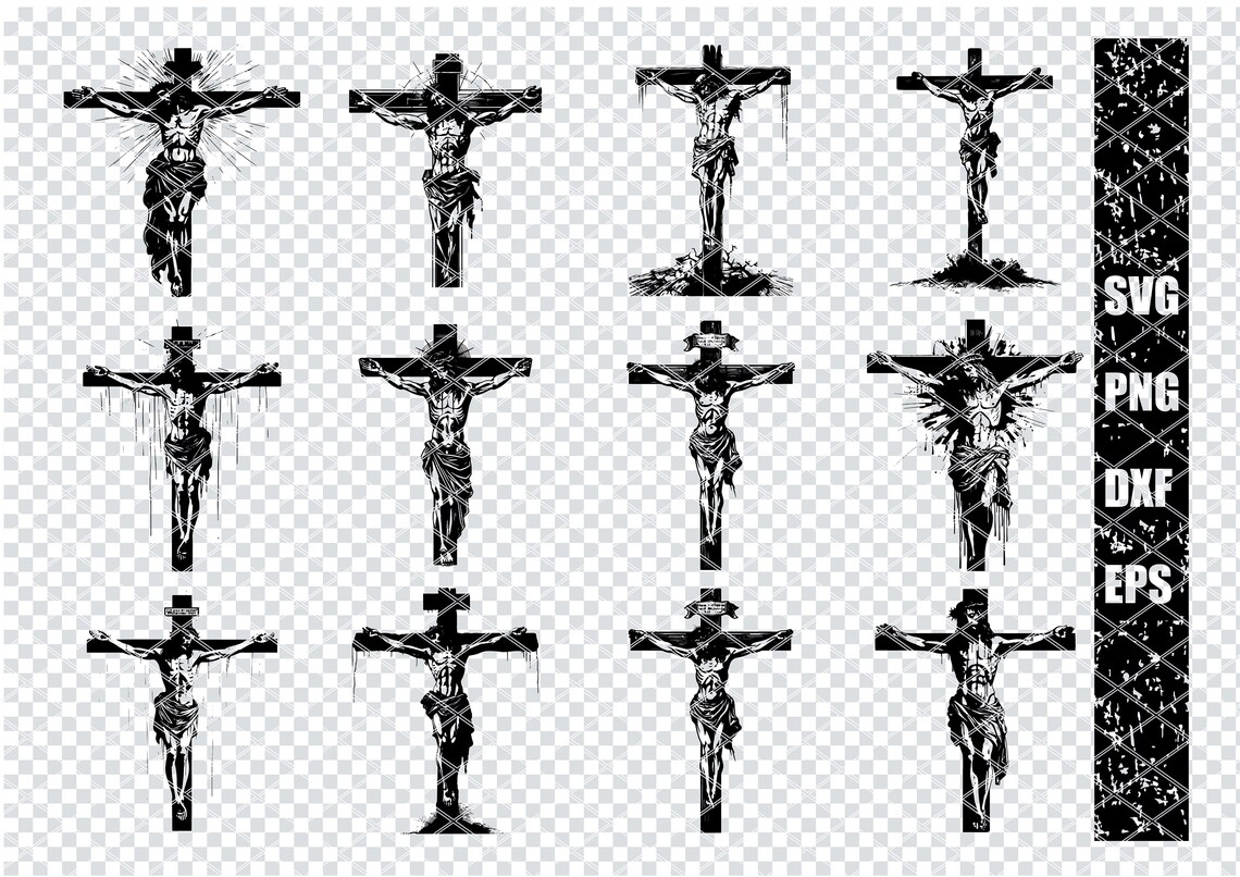 JESUS CRUCIFIX CROSS Svg, Cross Religious Crucifix Svg Files for Cricut ...
