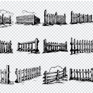 WOODEN TIMBER FENCE Svg, Wooden Fence Picket Svg Files for Cricut ...