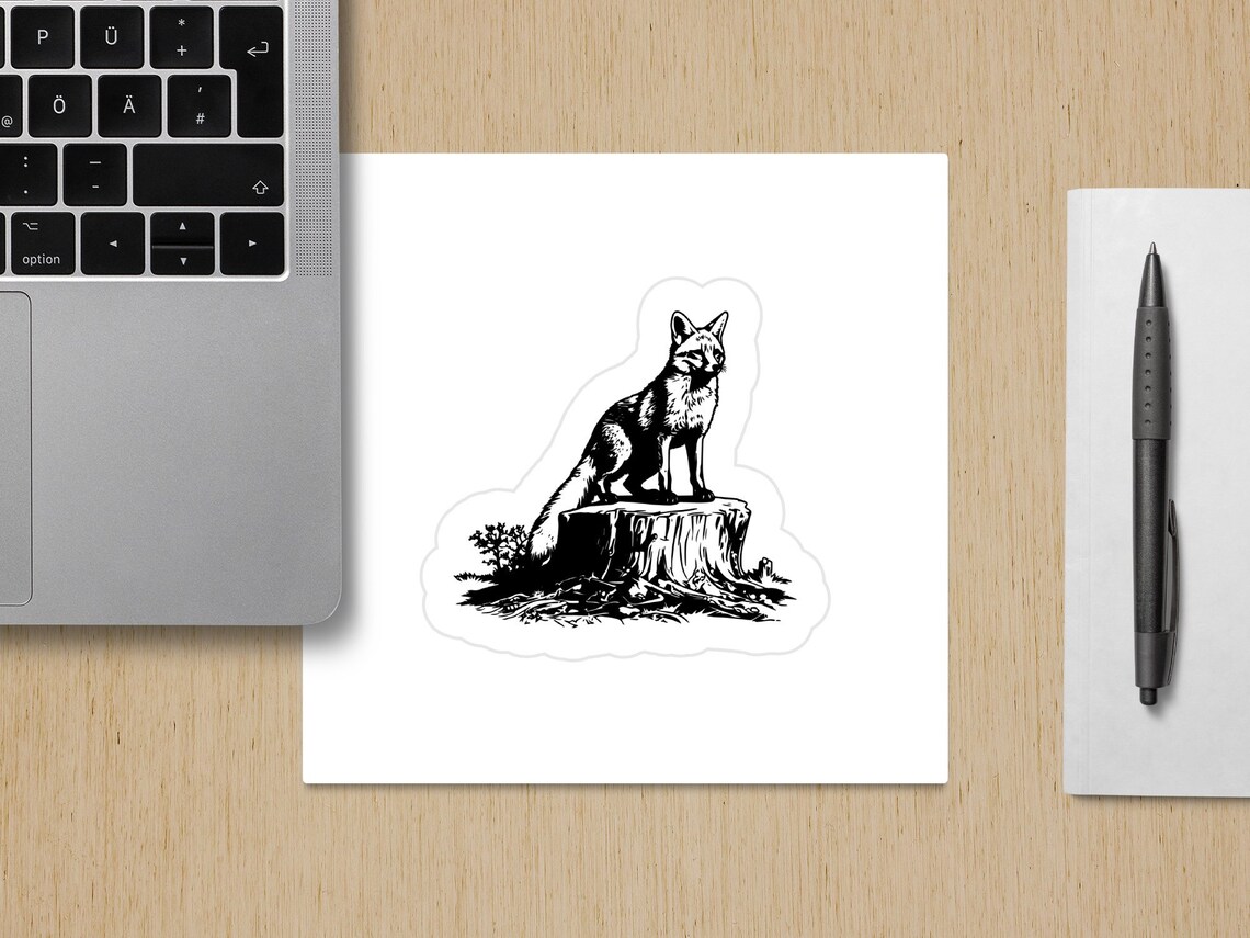 FOX SVG, FOX on Stump Clipart, Fox Svg Cut Files for Cricut, Fox ...
