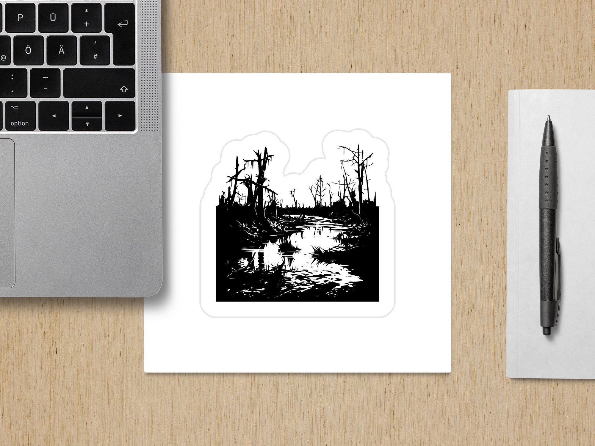 SPOOKY SWAMP MARSH Svg, Creepy Halloween Swamp Svg Files for Cricut ...