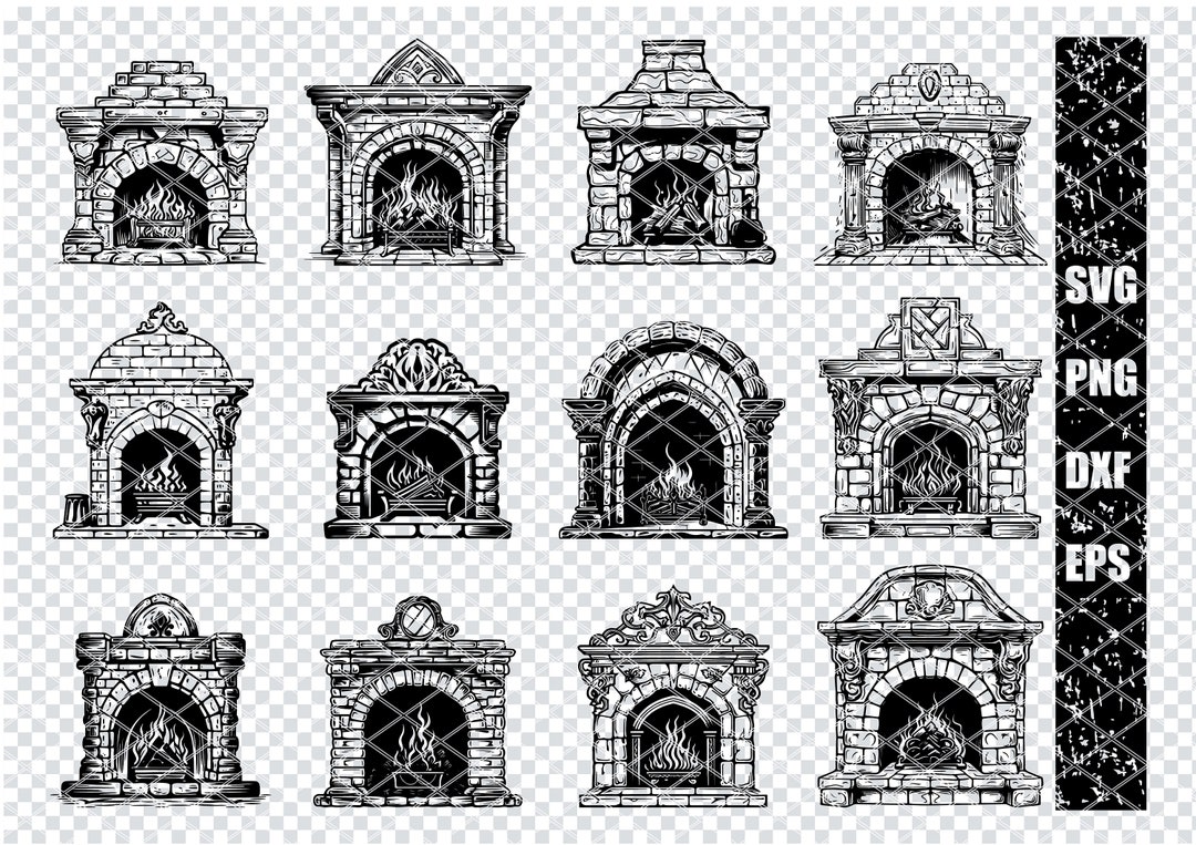 GOTHIC MEDIEVAL FIREPLACE Svg, Victorian Fireplace Svg Files for Cricut ...