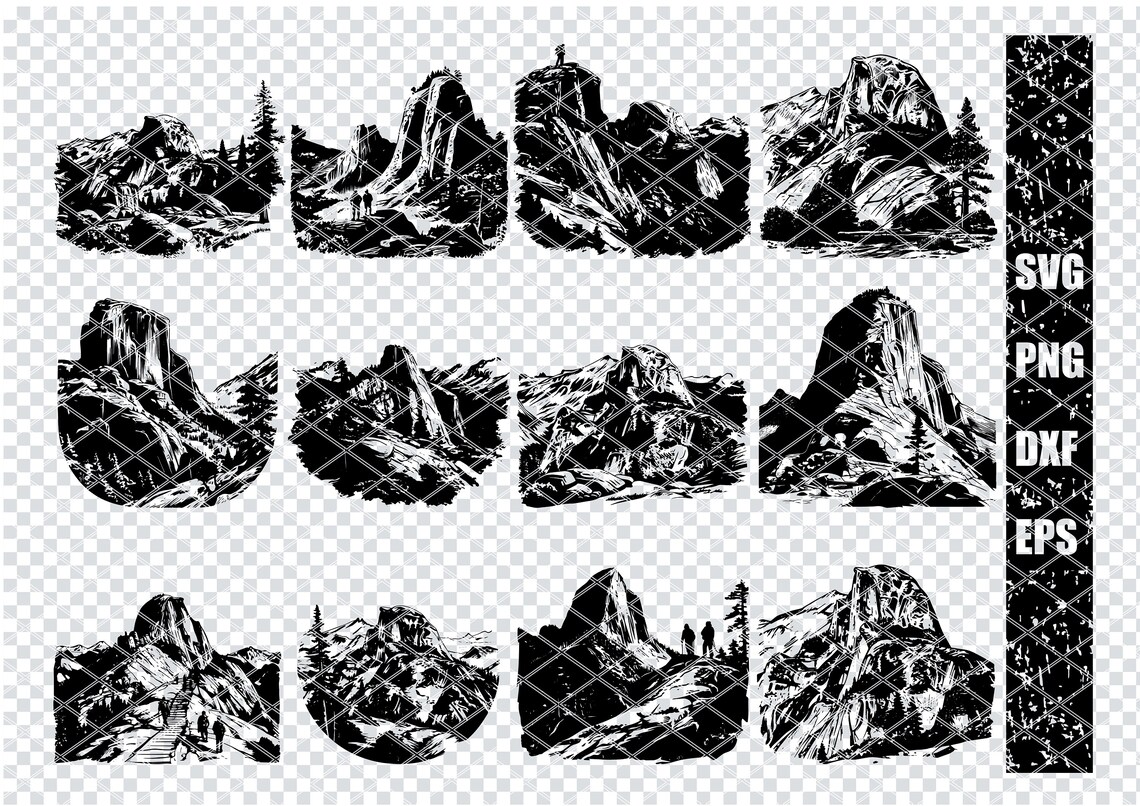 YOSEMITE NATIONAL PARK Svg, Glacier Point Nevada Svg Files for Cricut ...