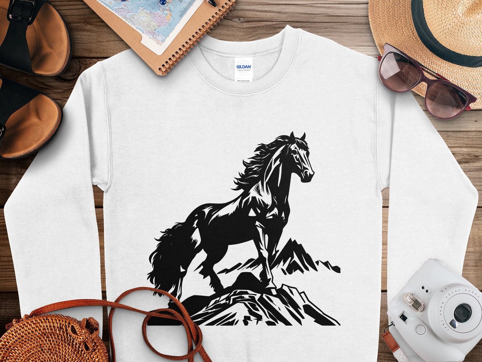 WILD MUSTANG HORSE Svg, North American Stallion Svg Files for Cricut ...