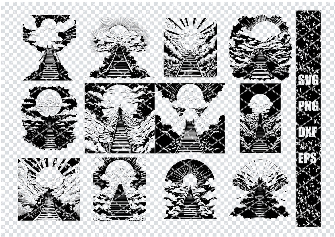 STAIRWAY to HEAVEN Svg, HEAVENLY Stairway Svg Files for Cricut, Divine ...